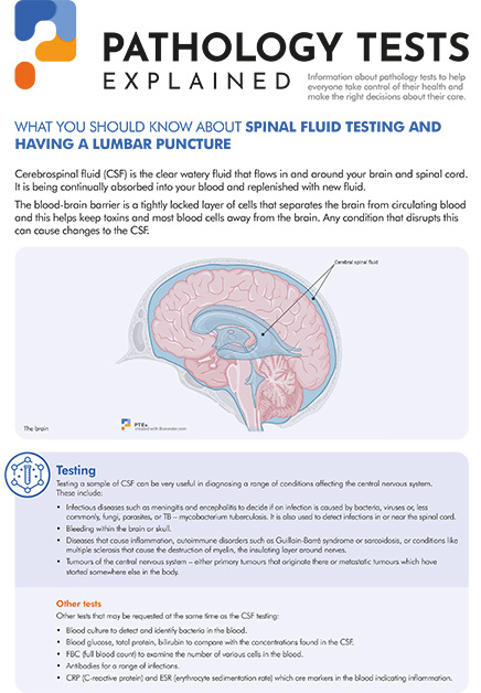 Pathology Tests Explained | Patient Information Sheets