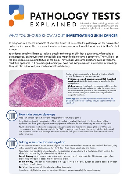 Pathology Tests Explained | Patient Information Sheets